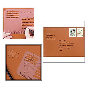 SUPVOX 4pcs Addressing Guide Stencil Templates for Envelopes Thank You Card