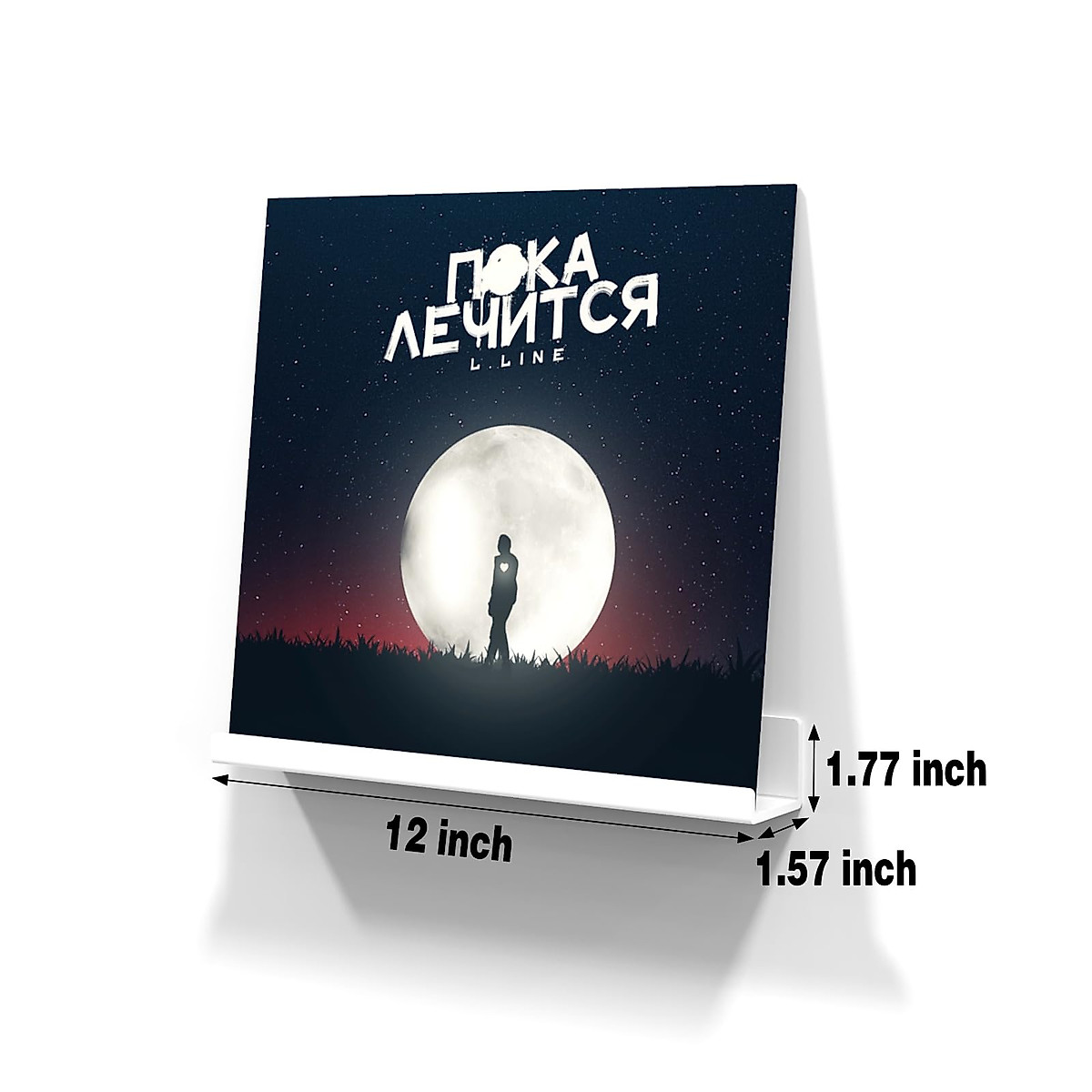 Adeptus Mechanicus 12-inch Vinyl Record Wall Mount,8 Pack Acrylic White Album Record Holder Display,Kids Bookshelf,A Collector's Item for Music Record Enthusiasts