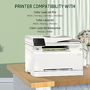 Asoih 414A Toner Cartridges 4 Pack (with Chip) Compatible with HP 414A 414X Toner cartridges 4 Pack W2020A W2020X can be used with HP Color Laserjet Pro MFP M479fdw M479fdn M454dw M454dn M480f Printer