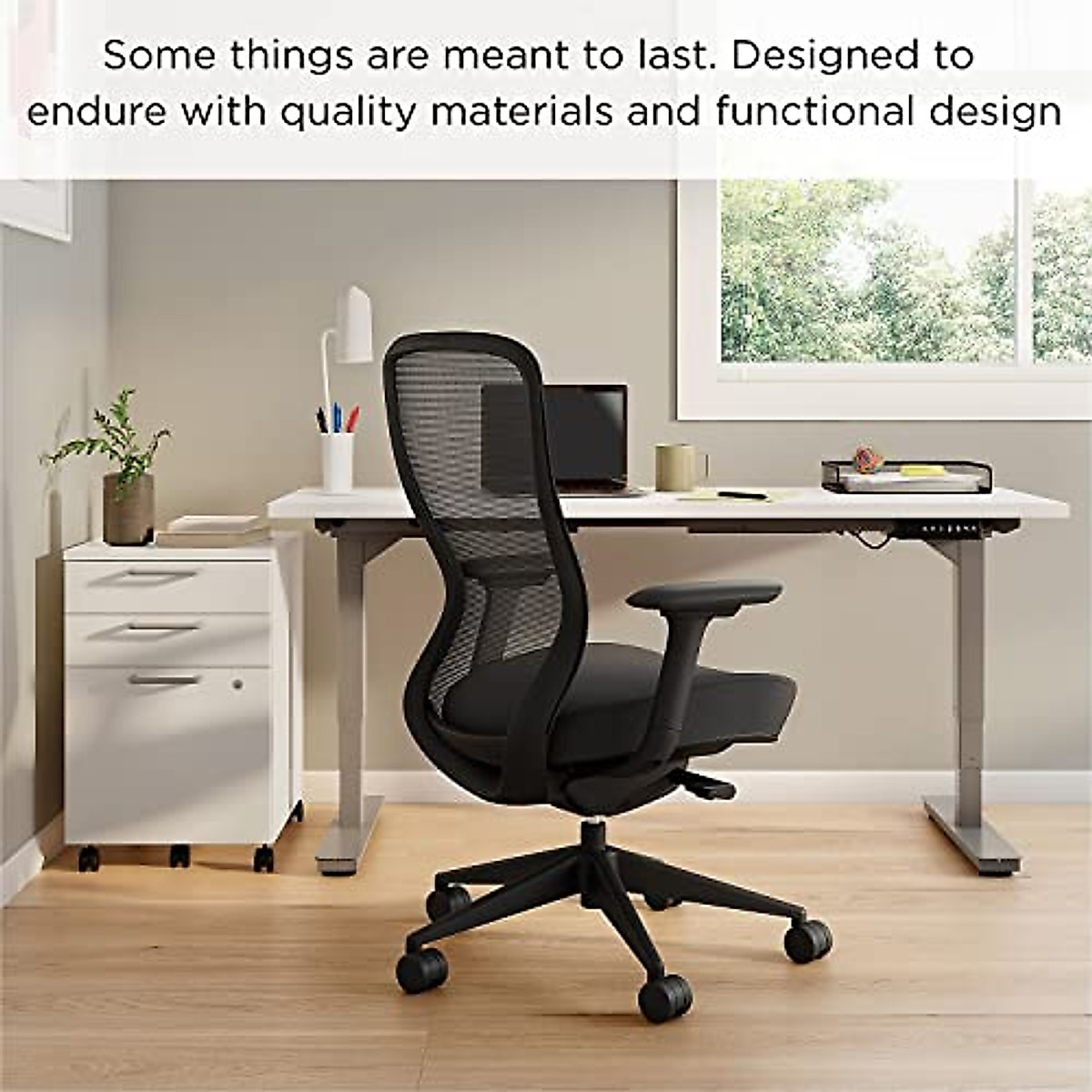 STAPLES 2722088 Ayalon Mesh and Fabric Task Chair Black