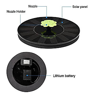 XXXDXDP Floating Leaf Petal Solar Fountain Bird Bath Pool Pond Fountain Home Decoration Outdoor Garden Courtyard Waterfall