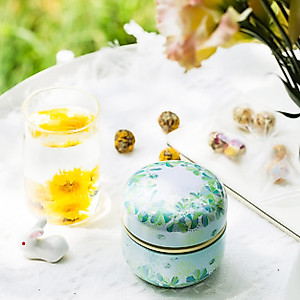 16 Pack Mini Flower Tea Ball Tin 8 Different Flavor 2 of Each| Flower Tea in Gift Box for Women Beauty