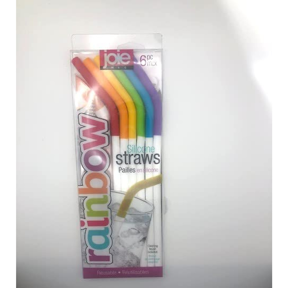 Rainbow Silicone Straws Reusable