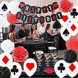 Poker Birthday Party Decorations/Poker Theme Party Supplies Casino Party Decoration Supplies Casino Theme Party,Las Vegas Themed Parties,Casino Night,Casino Birthday Déco/Women 40th/50th Birthday