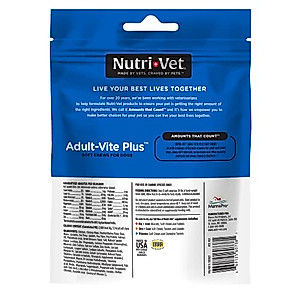Nutri-Vet Adult-Vite Plus Soft Chews for Dogs |Formulated with Vitamins and Minerals | Supports Everyday Health | 70 Count