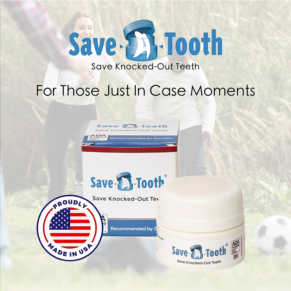 Save-A-Tooth Preservation Kit - Prevent Permanent Tooth Loss, Save Knocked Out Teeth for up to 24 Hours - Tooth Saver Made in the USA by SmartPractice - Keep in your Kit Bag for a Tooth Emergency