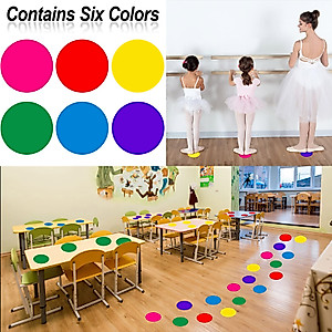 PAGOW 30pcs 6 Inch Classroom Floor Dots Floor Stickers, Waterproof Multi-Color Classroom Spots Stickers Markers, for Preschool Kindergarten Classroom ( Dot Diameter : 15 cm )