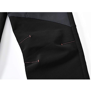 YSENTO Men's Hiking Cargo Pants Waterproof Windproof Fleece Lined Ski Snow Insulated Pants Black US 32