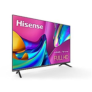 Hisense A4 Series 32-Inch FHD 1080p Smart Android TV with DTS Virtual X, Game & Sports Modes, Chromecast Built-in, Alexa Compatibility (32A4FH, 2022 New Model)