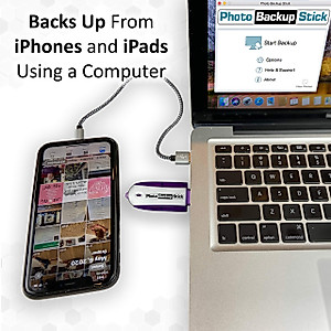 Photo Backup Stick for Computers, Phones, and Tablets (16 GB)