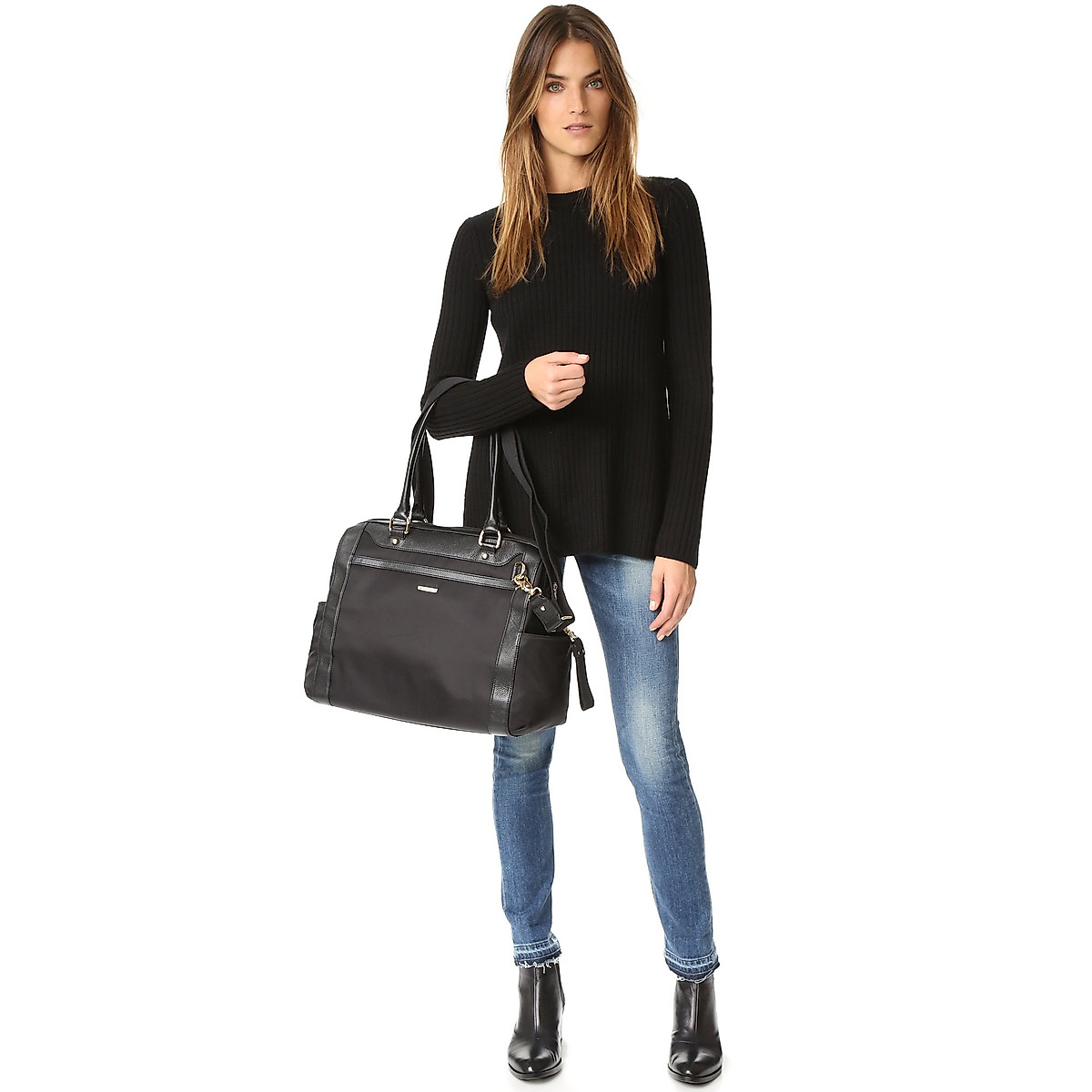 Rebecca Minkoff Knocked Up Diaper Bag,Black,One Size