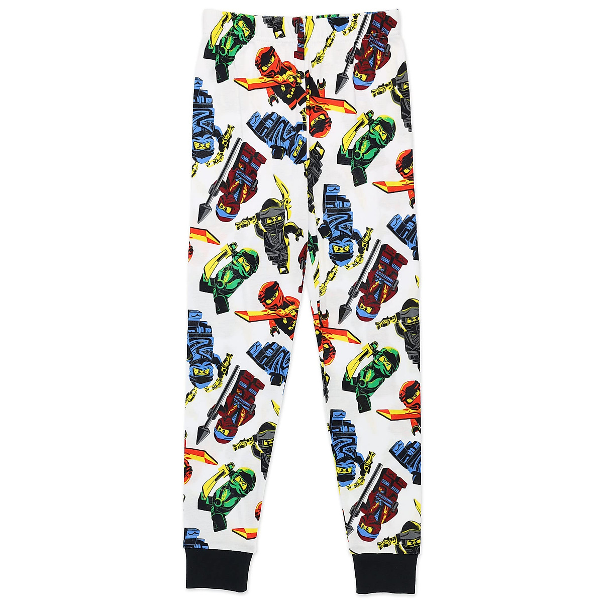 LEGO Ninjago Boys' Pajama Set 4-Piece Cotton PJs, Red, Size 8