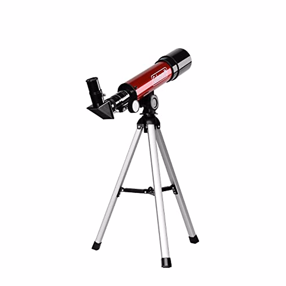 Coleman 360x50 Refractor Telescope Kit with Heavy-Duty Carrying Case, C36050 - Crimson Red