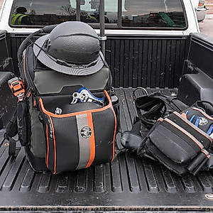 Ironworker and Welder Backpack, Fire Resistant Exterior, 27 Pockets, Hold Welding Helmet, Hard Hat, 36-Inch Connecting Bar