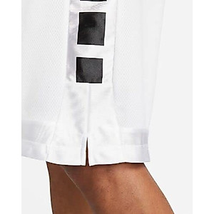Nike Mens Dri-FIT Elite Basketball Shorts L White/Black