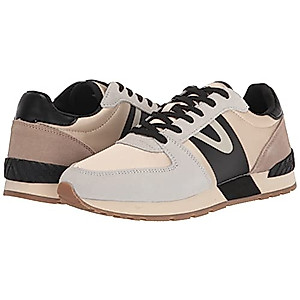 TRETORN womens Women's Lace-up Loyola Women s Lace Up Casual Fashion Sneakers Shoes with Classic Vintage Style, White/Taupe/Black, 6.5 US