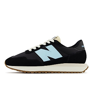 New Balance Women's 237 V1 Classic Sneaker, Black/Bleach Blue, 6