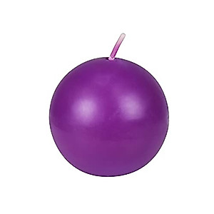 Zest Candle 6-Piece Ball Candles, 3-Inch, Purple