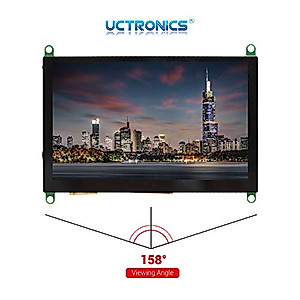 UCTRONICS 5 Inch Touchscreen for Raspberry Pi with Prop Stand, 800×480 Portable Capacitive HDMI LCD Display Monitor for Pi 4, 3 B+, Windows 10 8 7, Free Driver