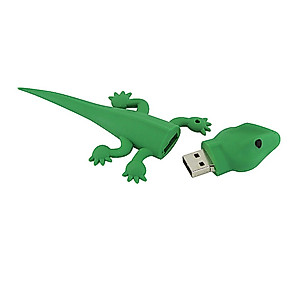 Usbkingdom 32GB USB 2.0 Flash Drive Cute Animal Green Gecko Lizard Shape Memory Stick Jump Drive Thumb Drives Flashdrive Pendrive