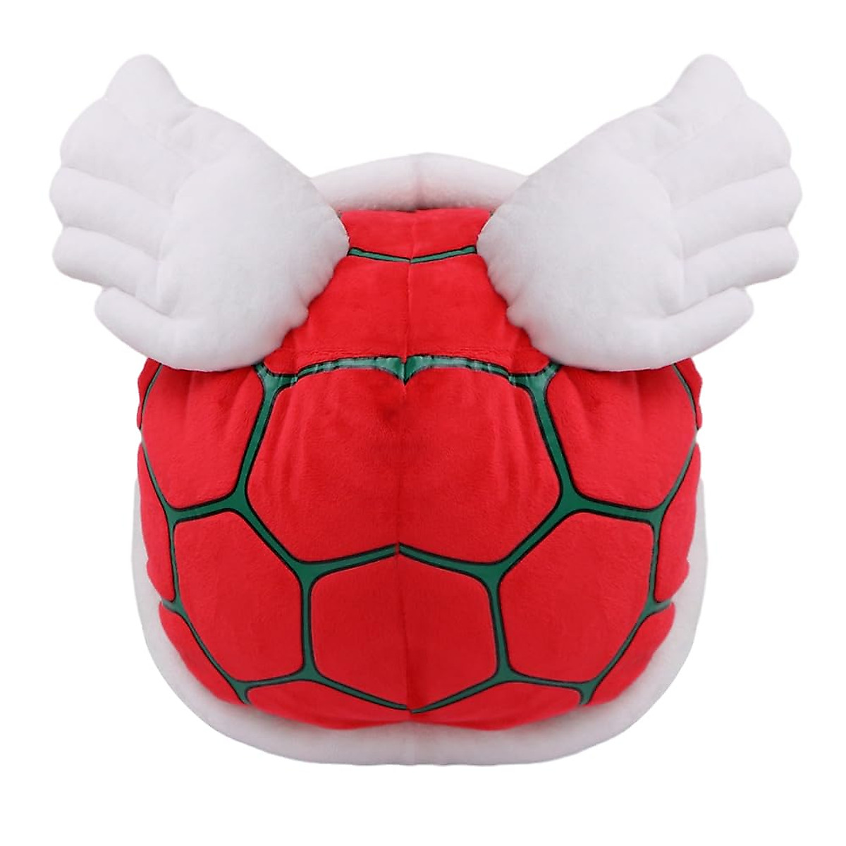 RGVV Koopa Paratroopa Backpack with White Wings Turtle Shell Red Soft Stuffed Cartoon Plush Toys 12“ (Red Troopa)