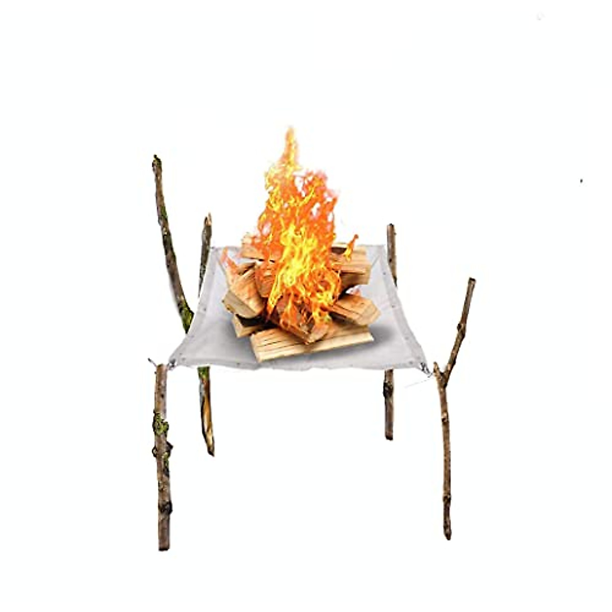 YEASQGS Portable Outdoor Camping Fire Pit Replacement Mesh Foldable Stainless Steel Mesh for Camping Backyard Garden (22" Replacement Mesh)