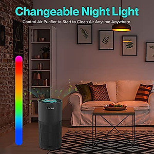 Air Purifiers for Home Bedroom Office, 20dB Quiet H13 True HEPA Filter Airpurifier, Air Cleaner Large Room, Remove 99.99% Dust Bacteria Viruses Smoke Mold Allergies Pet Hair Dander Pollen,WiFi Control