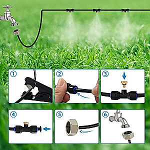 Fullwatt Misting Cooling System with 82FT Misting Line