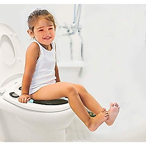 Folding Portable Travel Potty Training Seat for Boys and Girls, Blue Non Pinch Strap,Non Slip with 4 Suction Cups and 6 Silicone Pads,Includes Carry Bag -ManQi