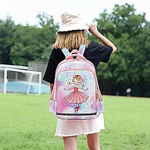 Kids Backpack For Girls School Backpack Toddler Book Bag Set Kindergarten BookBag With Lunch Box Preschool Bag(Purple-Princess)