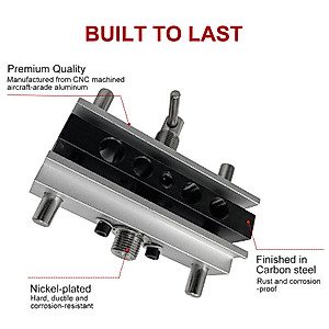 WAYCOJOY Self Centering Dowel Jig Kit, Drilling Guide Bushings Set, Woodworking Doweling Jig Puncher Locator Joints Tool for Straight Holes