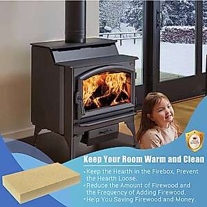 Protalwell Woodstove Firebricks, Fire Bricks, Size 9" X 4-1/2" X 3/4", High Temperature Resistant Fire Bricks Replacement for Wood Stoves, 6 Pieces