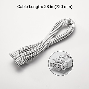 Redragon PSU007 Premium 600W PCI-e 5.0 GPU Power Cable, 72 CM Sleeved PSU Cable w/ 16pin(12+4) 12VHPWR Connector for PCIe 5.0 GPUs 3090TI/4070TI/4080/4090TI