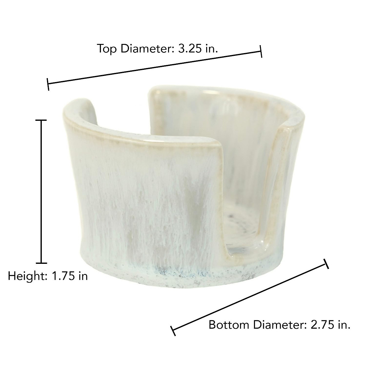 Ceramic Dish Sponge and Scrubby Holder - Caddy - Drainer for Kitchen Sink | Decorative | Allows Sponge to Dry | Helps Reduce The Odor of Stinky Sponges | Bar Soap Holder for Sink (Marbled White)