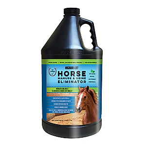 MICROBE-LIFT Horse Manure & Urine Eliminator for Use in Stables and Barns, Use on all Surfaces and Supplies, Ammonia Reducer, Highly Concentrated Formula, 1 Gallon