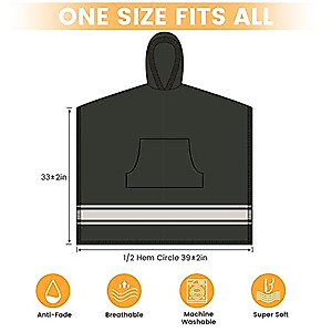 ZonLi Oversized Wearable Blanket Adult, Super Soft Warm Barefoot Chenille Blanket Poncho Hoodie for Son Men Women, One Size Fits All (Green)