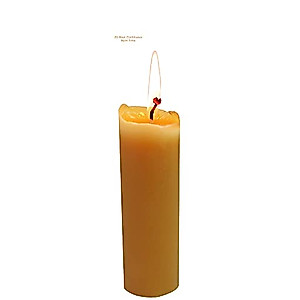 Beeswax Candle Works, 8.5 x 1.5-Inch Pillar, 35-Hour, 100% USA Beeswax