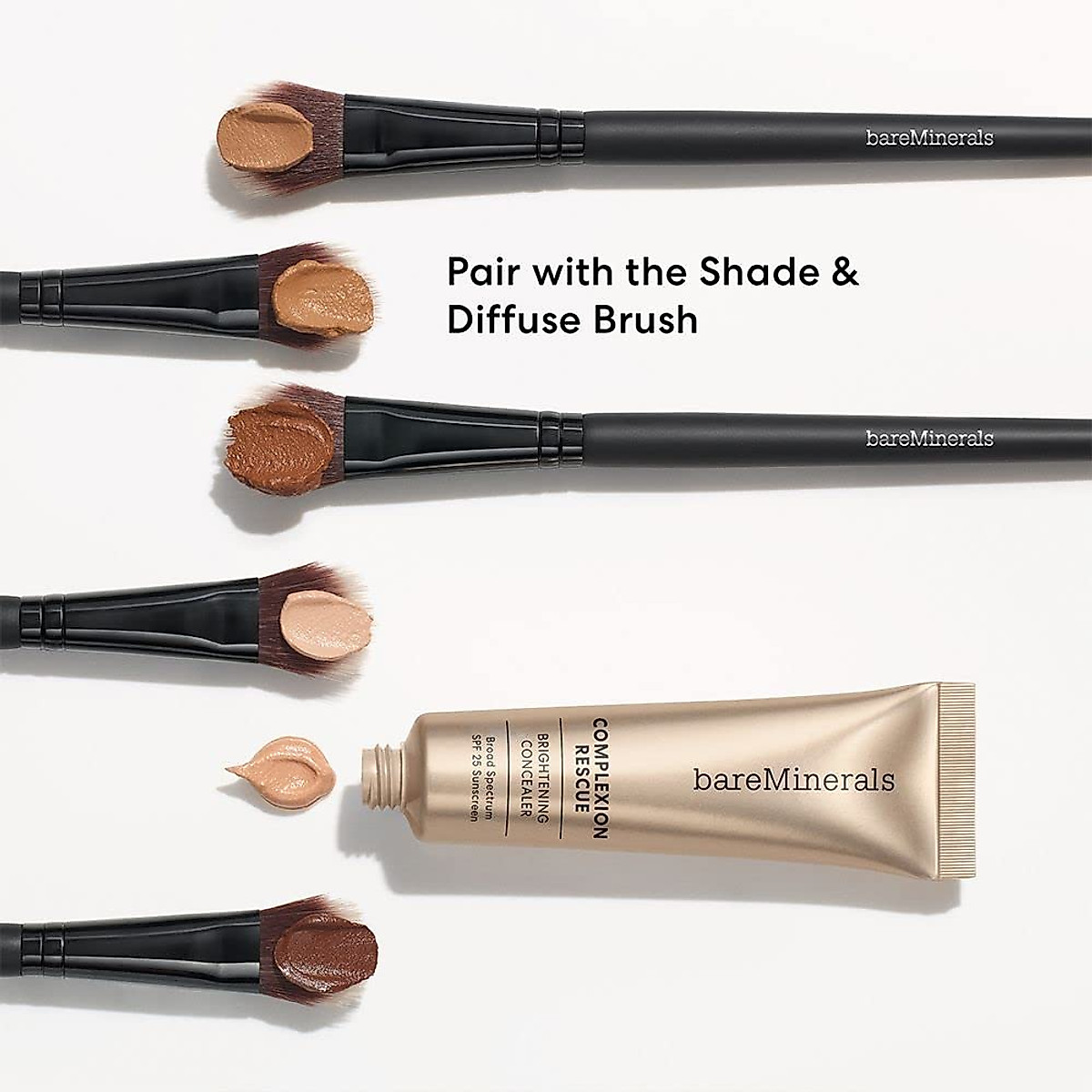 bareMinerals Complexion Rescue Brightening Under Eye Concealer with Mineral SPF 25 + Hyaluronic Acid, Ultra-Lightweight Hydrating Eye Concealer, Vegan