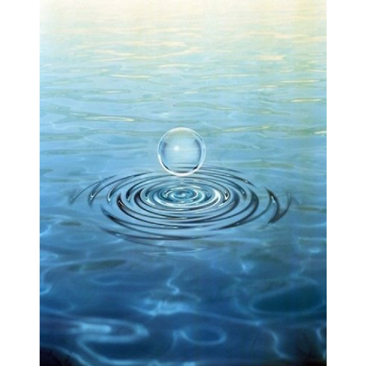 Clear bubble floating above water ripples in choppy water Poster Print by Panoramic Images (29 x 36)