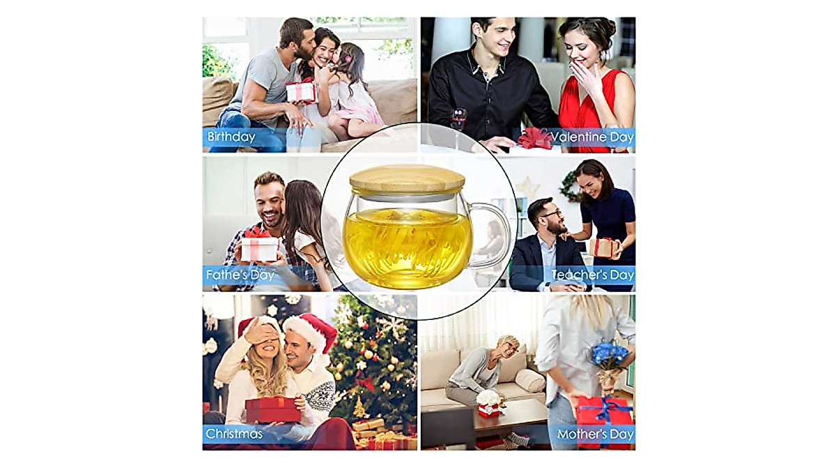 Lezero Glass Tea Infuser Cup Set - Brew Perfect Tea