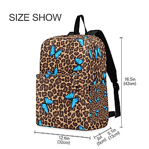 Leopard Cheetah Backpack, Travel Rucksack Lightweight School Bookbag Daypack for Adults Teen Students Boys Girls