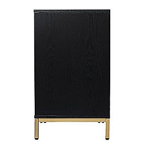 SEI Furniture Marradi Electric Fireplace w/Media Storage, Black