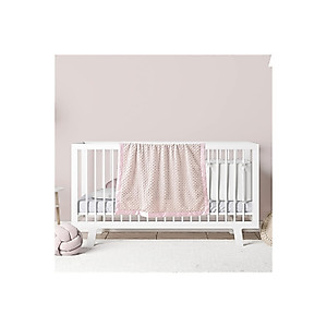 Heavens Cuddles Minky Dot Satin Baby Blanket (36"x48") (Pink/Gray)