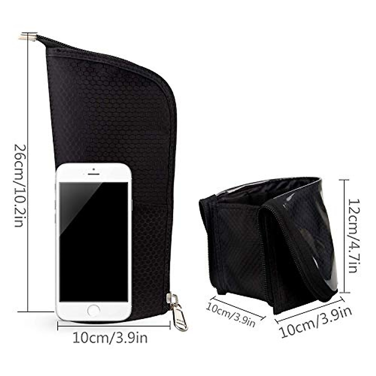 Makeup Brush Case Travel Makeup Brush Holder Large Makeup Brush Bag Professional Cosmetic Bag Artist Storage Bag Essentials Stand-up Foldable Makeup Cup Waterproof （Black, Large）