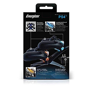 PDP Gaming Energizer Dual Controller Charging System: Black - PS5/PS4