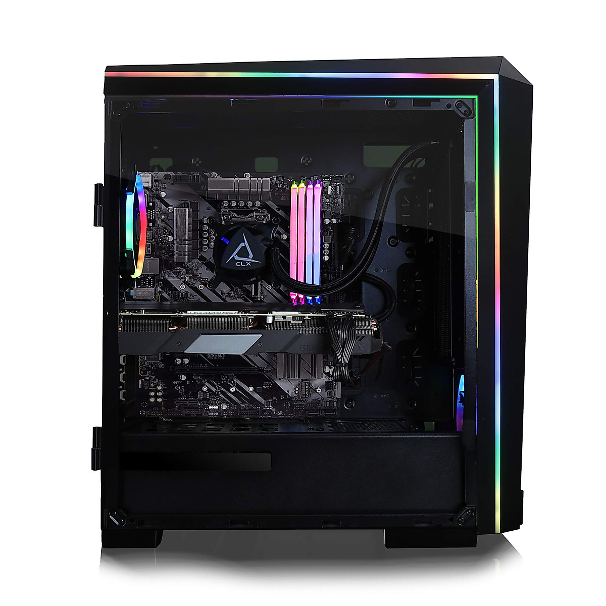 CLX Set Gaming Desktop w/Intel Core i9 10900KF Processor, 64GB DDR4 Memory, GeForce RTX 3090 Graphics, 1 TB SSD, 6 TB HDD, WiFi, Windows 11 Home 64-bit,Black