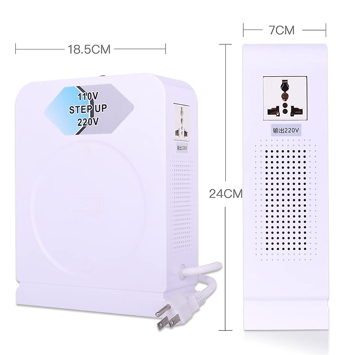Step Up Transformer 110V/120V to 220v Watt Voltage Converter, Heavy-Duty Boost is Suitable for Eurasian Household appliances Power Conversion 2000W Used in The United States