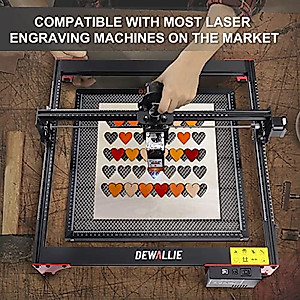 DEWALLIE Honeycomb Laser Bed, 17.32 x 17.32 x 0.87 inch Honeycomb Working Panel for CO2 Diode Laser Engraver Cutting Machine, Honeycomb Working Table for Fast Heat Dissipation and Smooth Edge Cutting