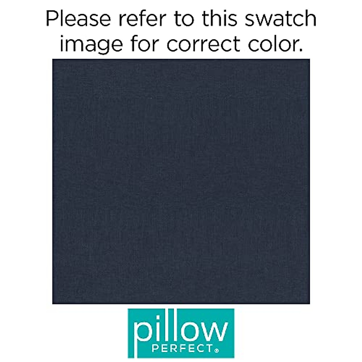 Pillow Perfect Rave Solid Indoor/Outdoor Wicker Patio Seat Cushion Reversible, Weather and Fade Resistant, Round Corner - 19" x 19", Blue, 2 Count