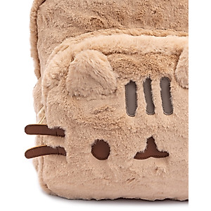 Pusheen Backpack Fur 3D Cat Beige Fluffy Rucksack 16”